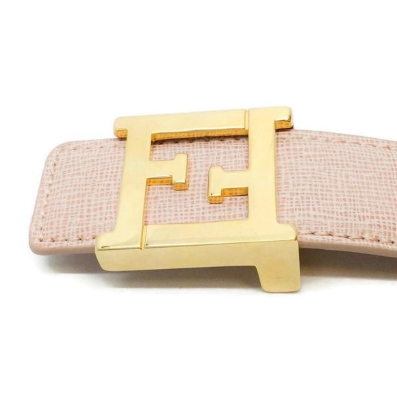 Fendi | Accessories | Fendi Bisque Textured Leather Logo Belt | Poshmark